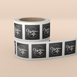 Personalised Sticker, 40mm Gloss Sticker Printing, Roll Sticker, Square ...