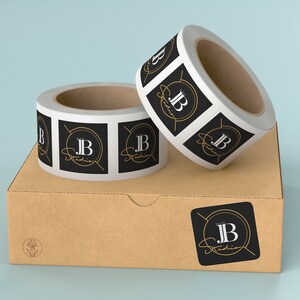 Personalised Sticker, 40mm Gloss Sticker Printing, Roll Sticker, Square ...