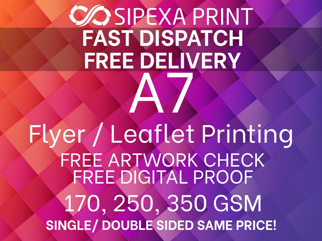 A7 Flyer, A7 Leaflet, Custom Flyer, Leaflet, Printing in Full Colour, 170gsm, 200gsm & 250gsm ...