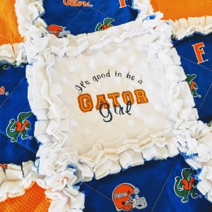 Florida Gators MINI Rag Quilt & Embroidered Burp Cloth Gift Set - It's ...