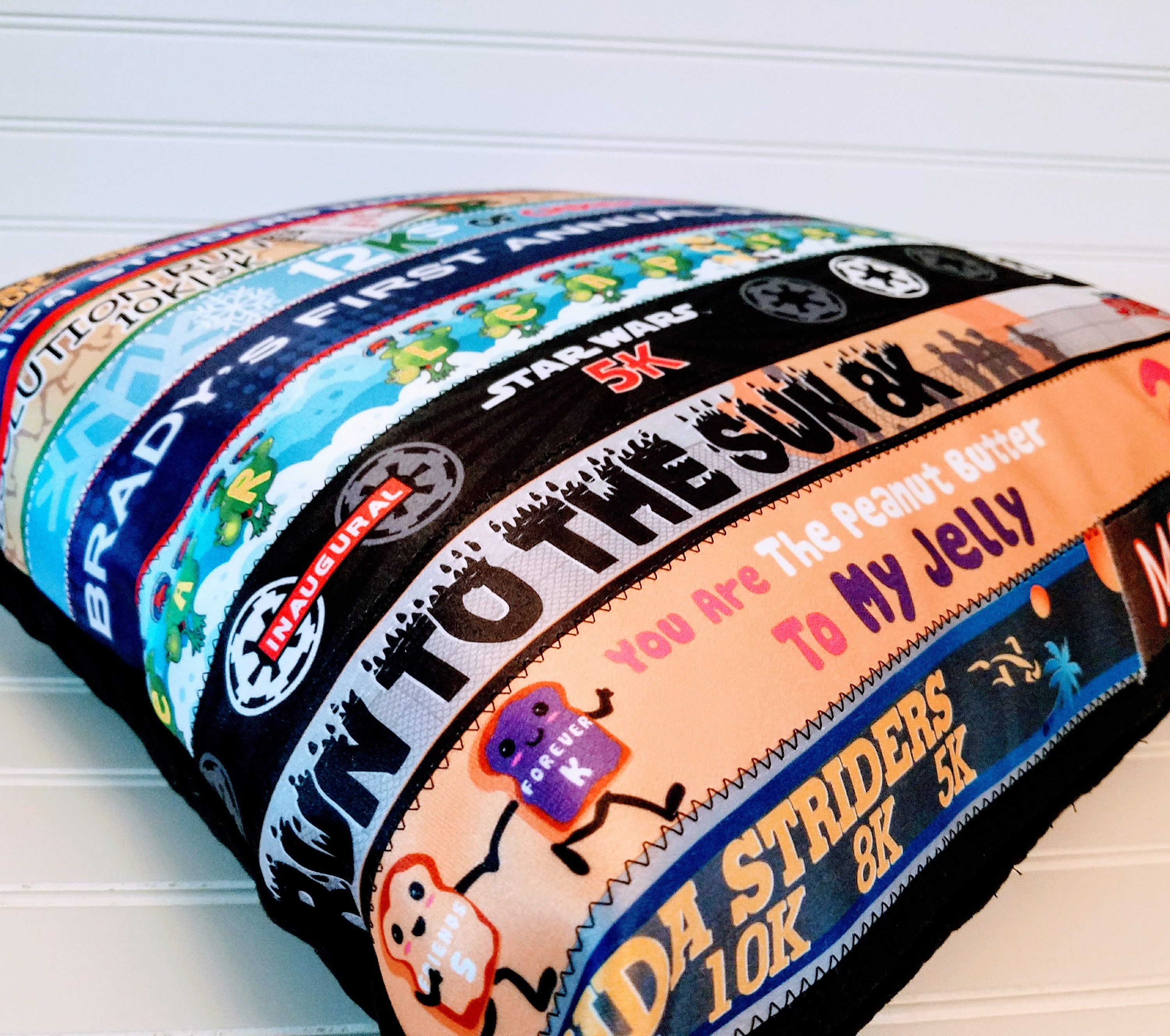 Custom Running Race Ribbon Pillow Cover Award Ribbon - Etsy