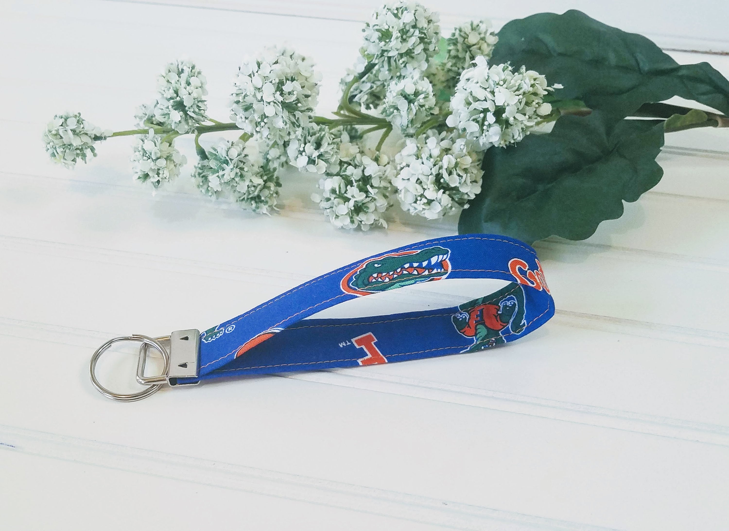 UF Key Fob Custom Wristlet Key Chain Florida Gators Lanyard Key Fob and ...