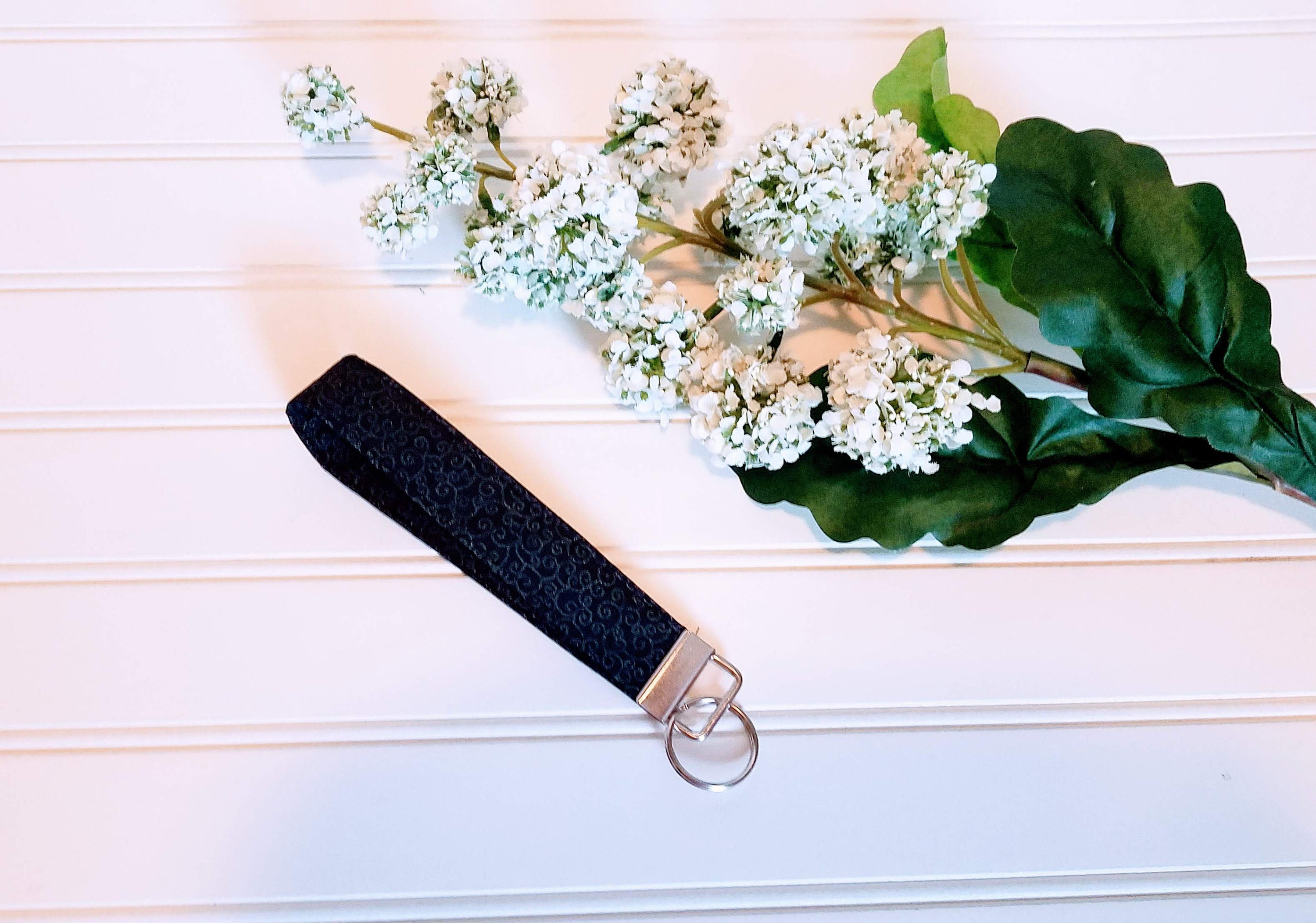 Black Key Fob Custom Wristlet Key Chain Black Lanyard - Etsy