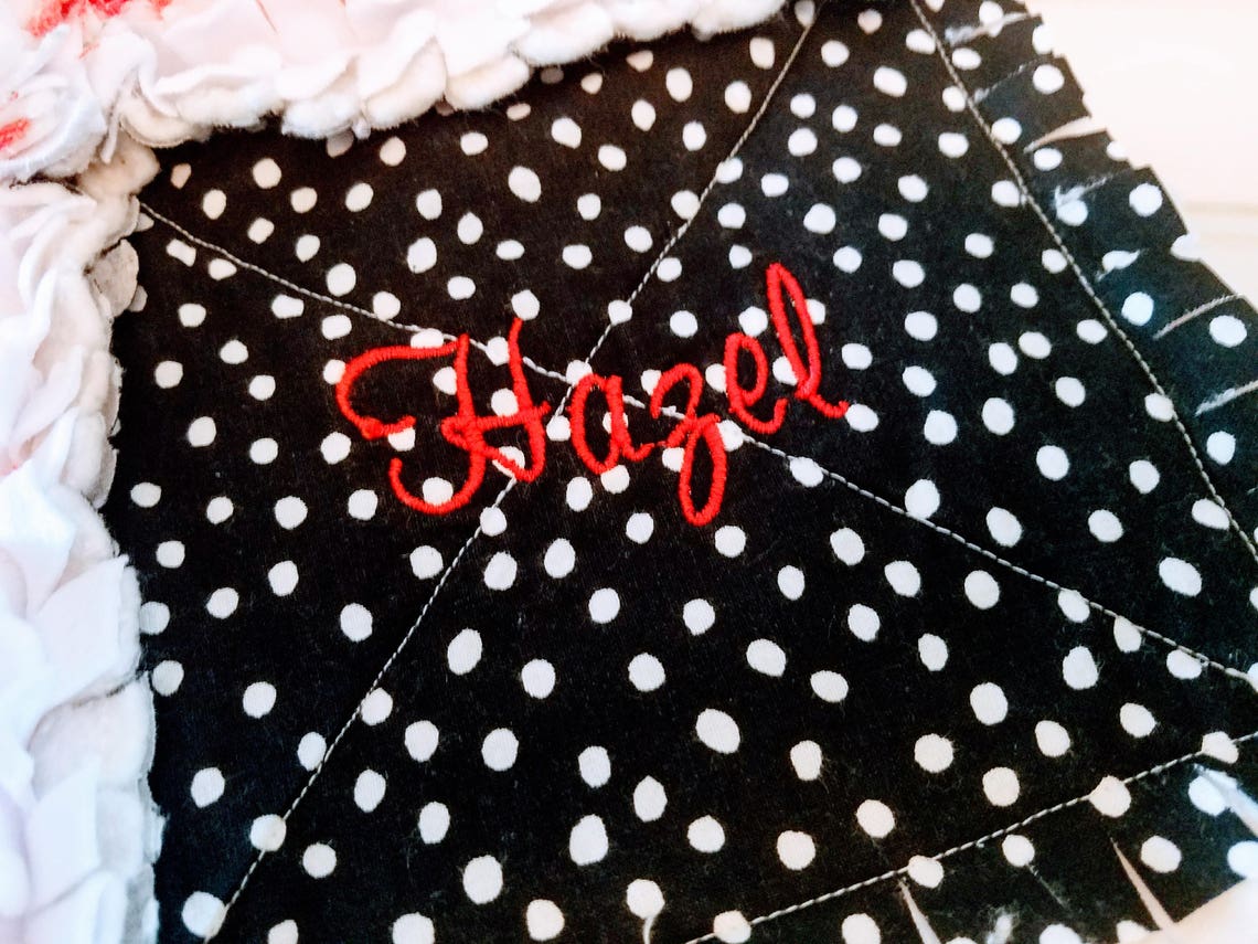 Georgia Bulldogs MINI Rag Quilt & Embroidered Burp Cloth Set - Etsy