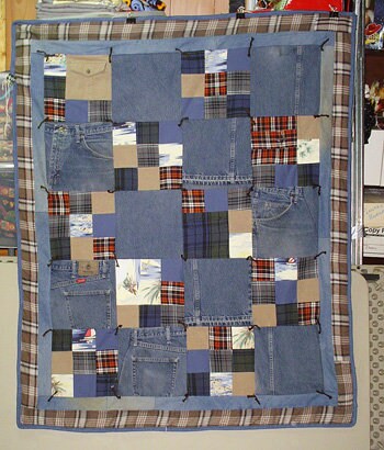 Memory Quilt From Your Loved One's Ties and Shirts - Etsy