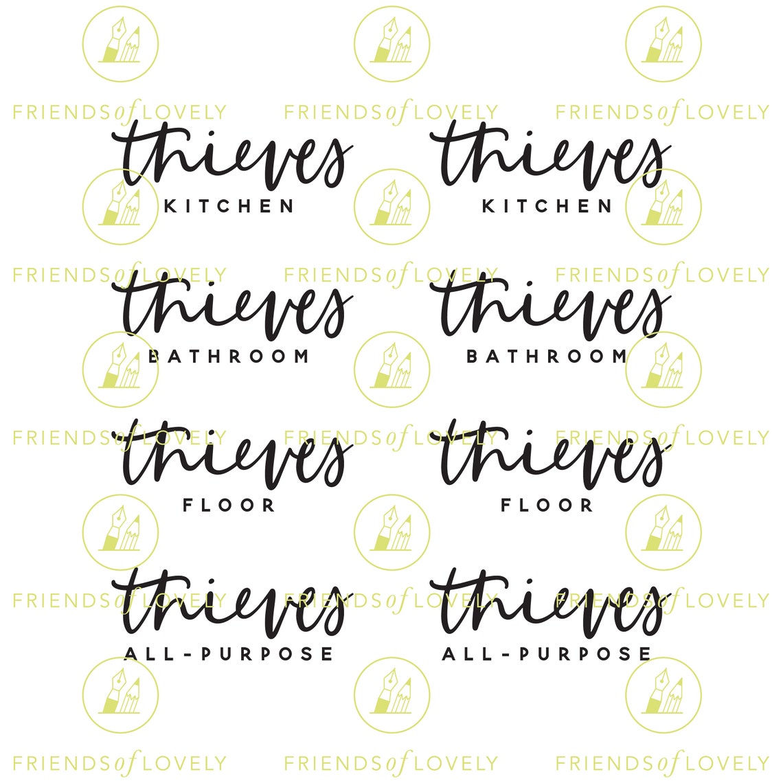 Cut File for Thieves Essential Oil Cleaner - SVG, PNG, EPS - Etsy