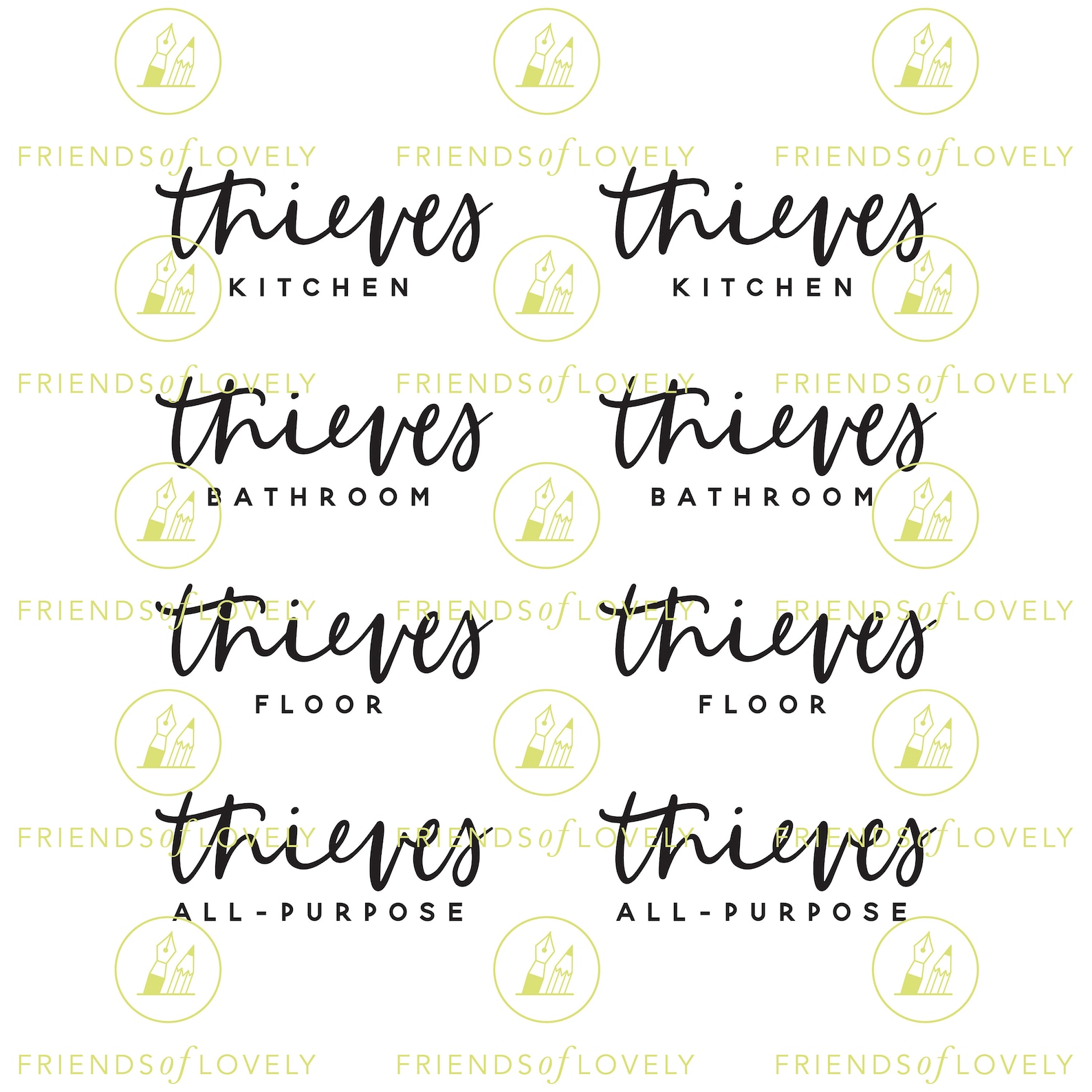 Cut File for Thieves Essential Oil Cleaner - SVG, PNG, EPS - Etsy