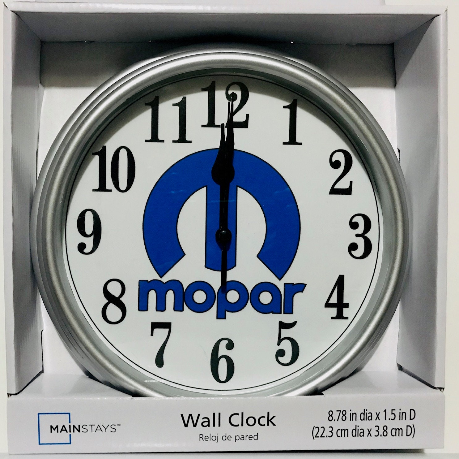 Mopar Vintage 9 Silver & Blue Wall Clock Battery | Etsy