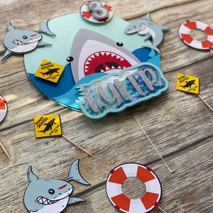 Shark Cake Topper, Shark Topper, Shark Party - Etsy