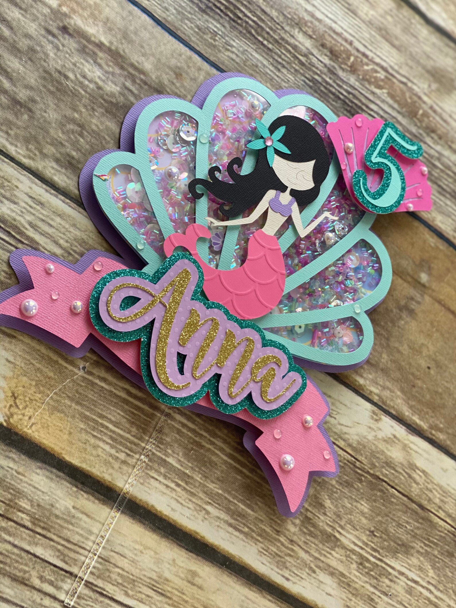 Mermaid Cake Topper Cake Topper Mermaid Topper - Etsy