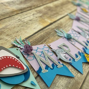 Shark Mermaid Banner, Mermaid Party, Shark Party - Etsy