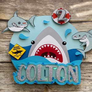 Shark Cake Topper, Shark Topper, Shark Party - Etsy