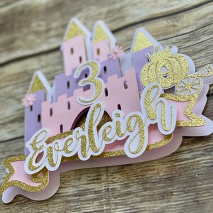 Princess Cake Topper, Cake Topper, Castle Topper, Purple, Pink - Etsy