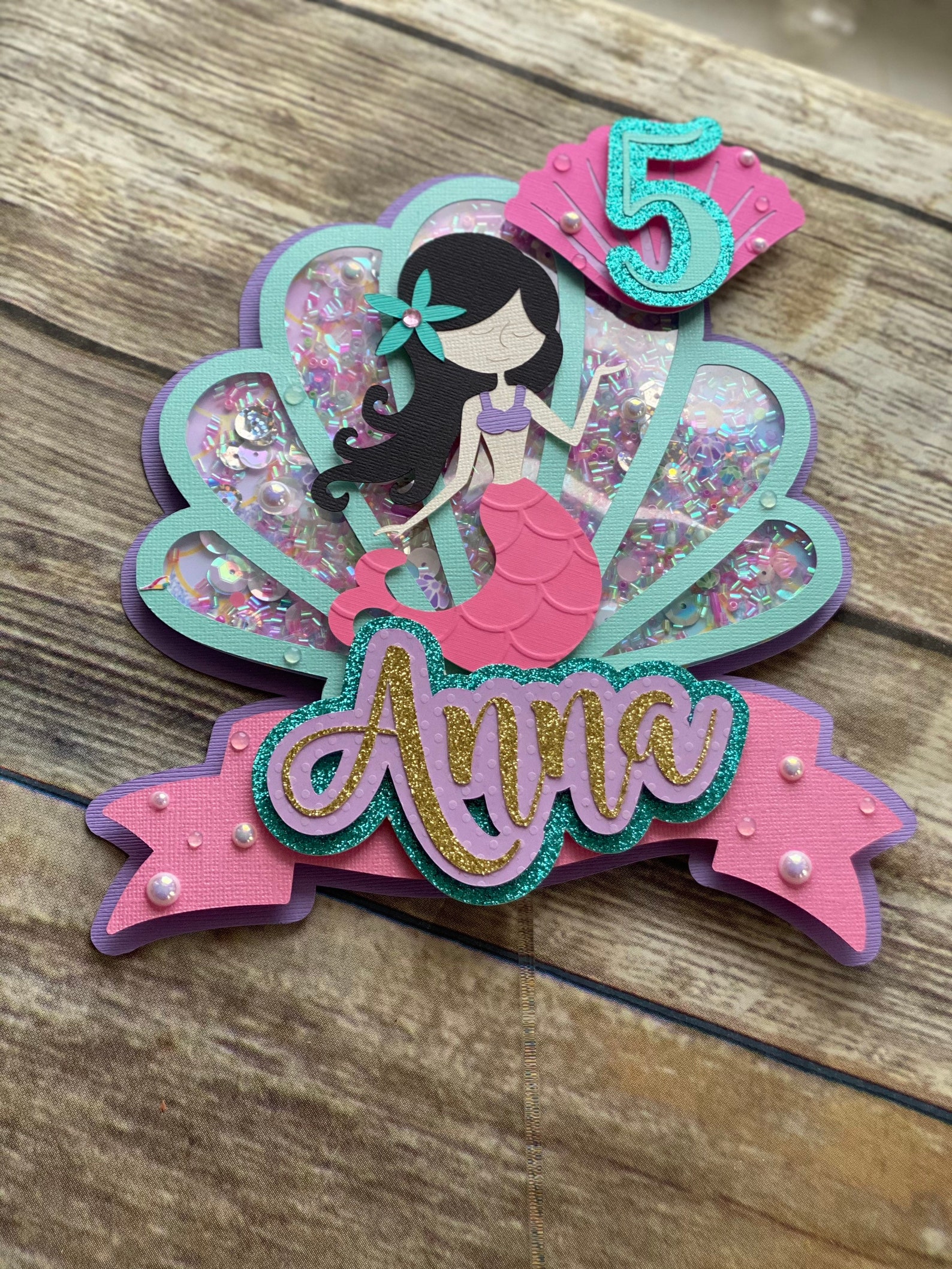 Mermaid Cake Topper Cake Topper Mermaid Topper - Etsy