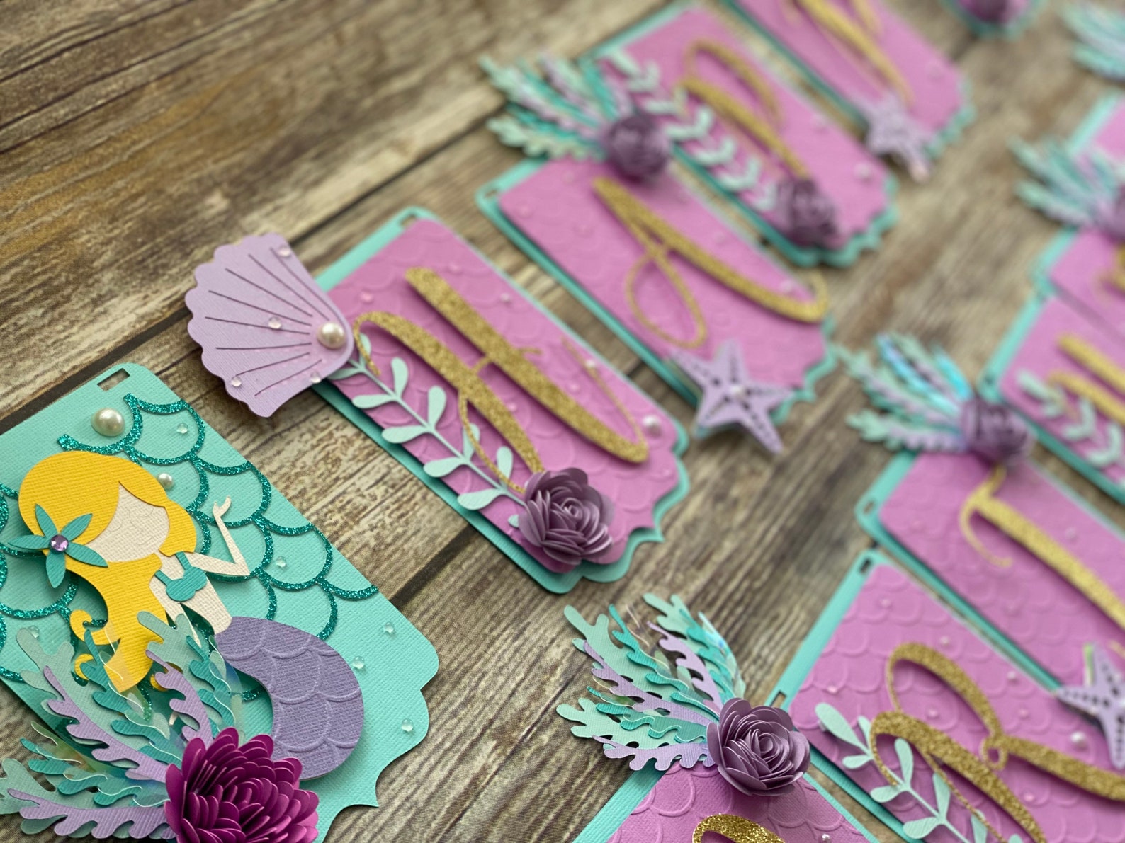 Mermaid Banner Mermaid Party Purple Mermaid Banner | Etsy