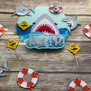 Shark Cake Topper, Shark Topper, Shark Party - Etsy