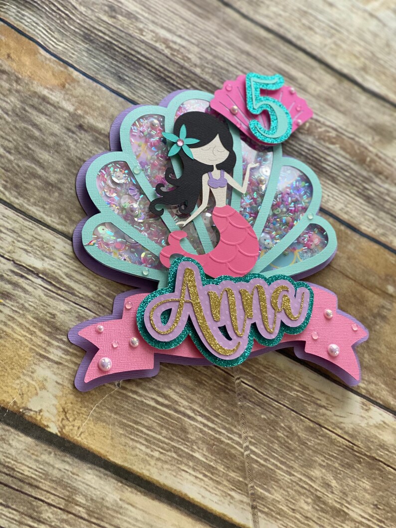 Mermaid Cake Topper Cake Topper Mermaid Topper - Etsy