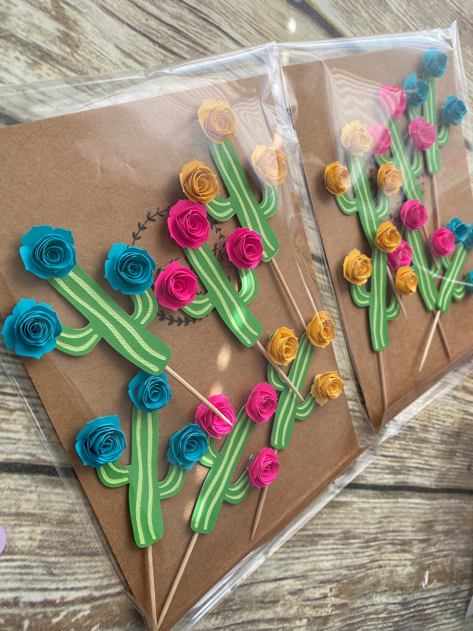 Cactus Toppers Cactus Cupcake Toppers Cactus Cake - Etsy