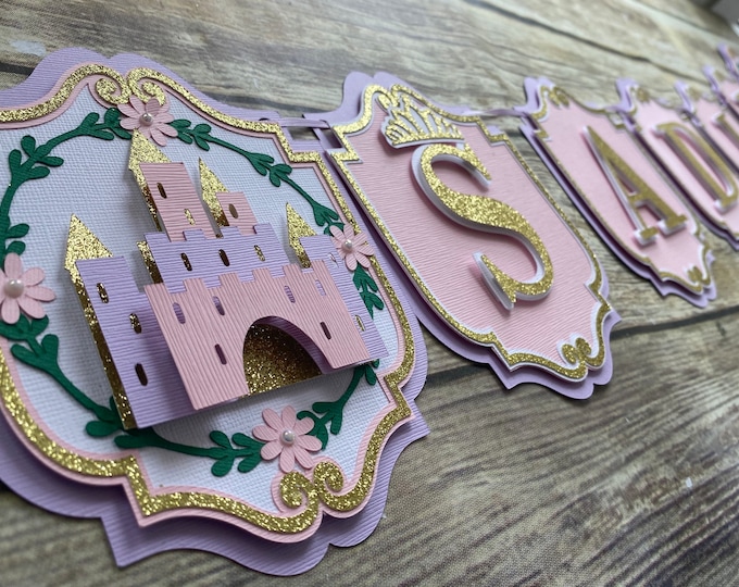 Princess Banner, Princess Party, Princess - Etsy