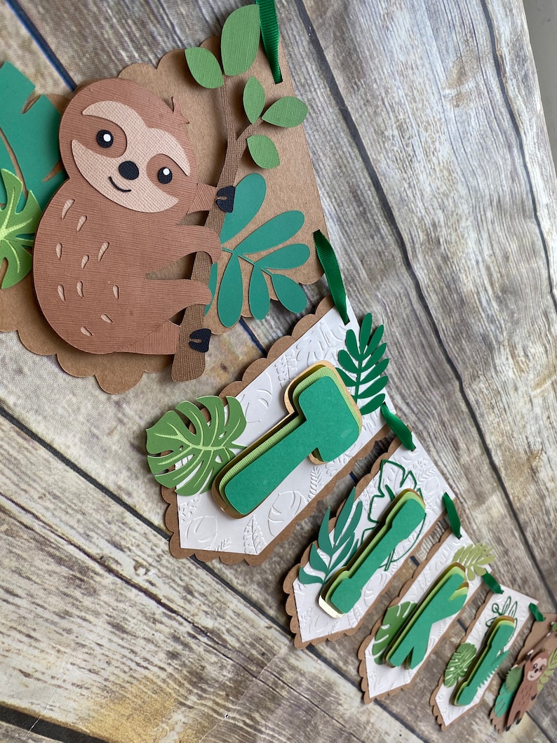 Sloth Banner Sloth party Sloth | Etsy