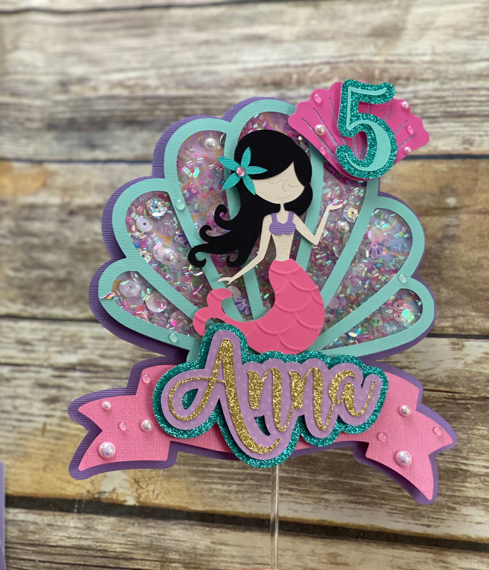 Mermaid Cake Topper Cake Topper Mermaid Topper - Etsy