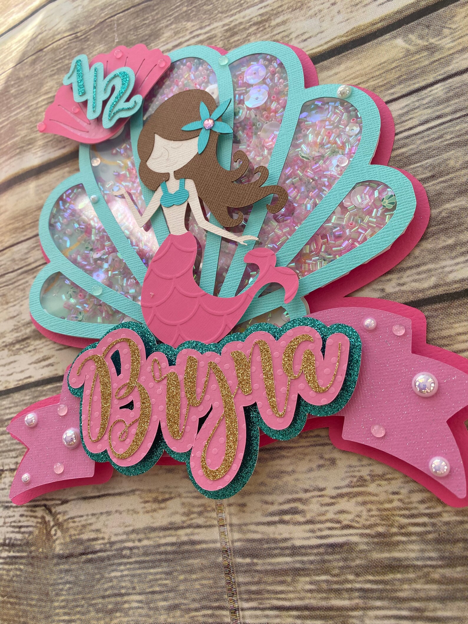 Mermaid Cake Topper Cake Topper Mermaid Topper - Etsy