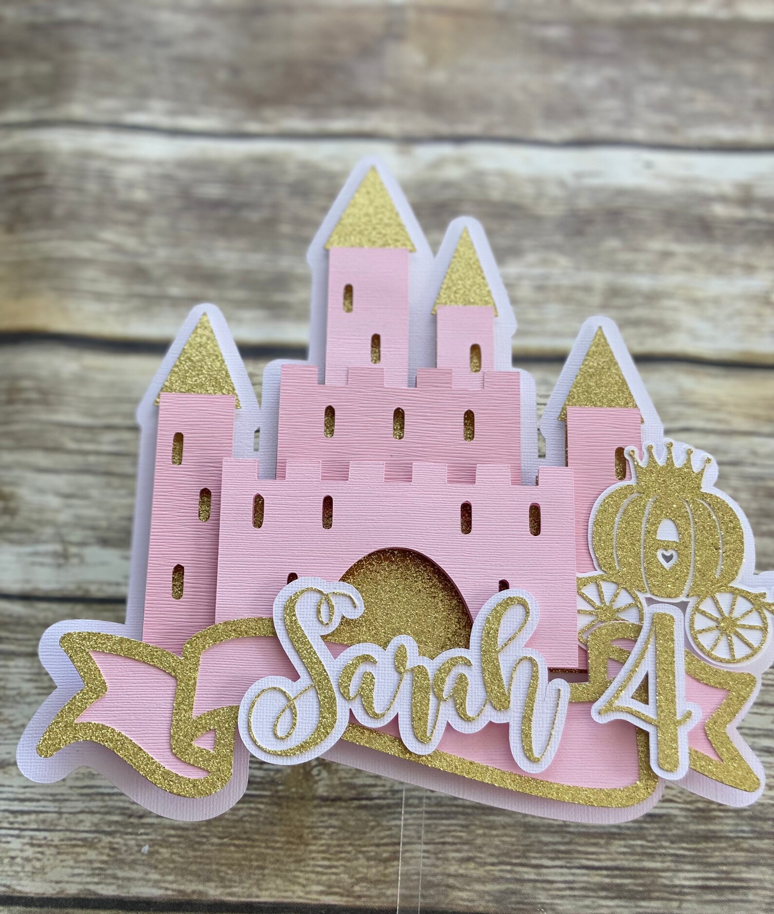 Princess Cake Topper Cake Topper Castle Topper Purple Pink - Etsy UK