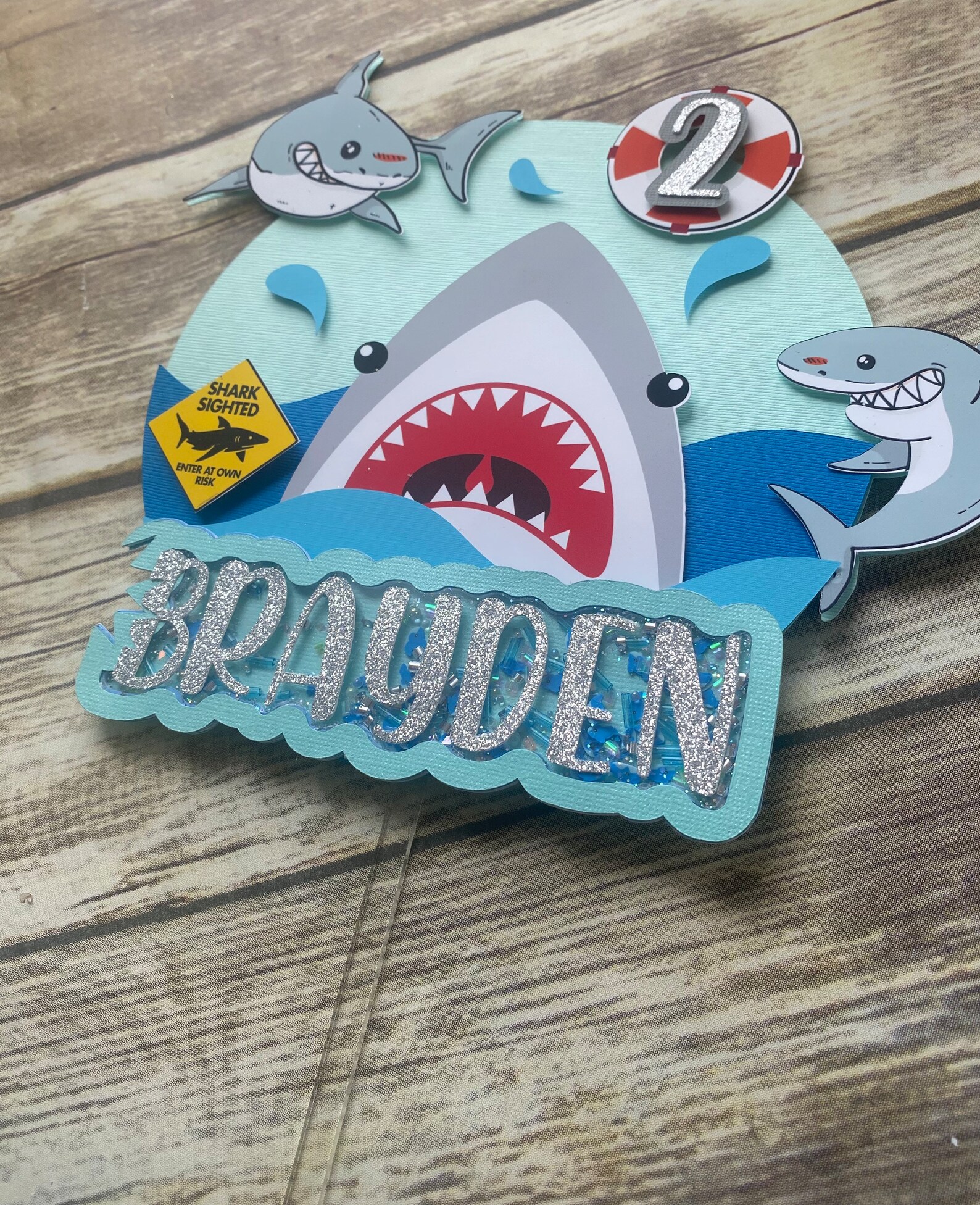 Shark Cake Topper Shark Topper Shark Party - Etsy
