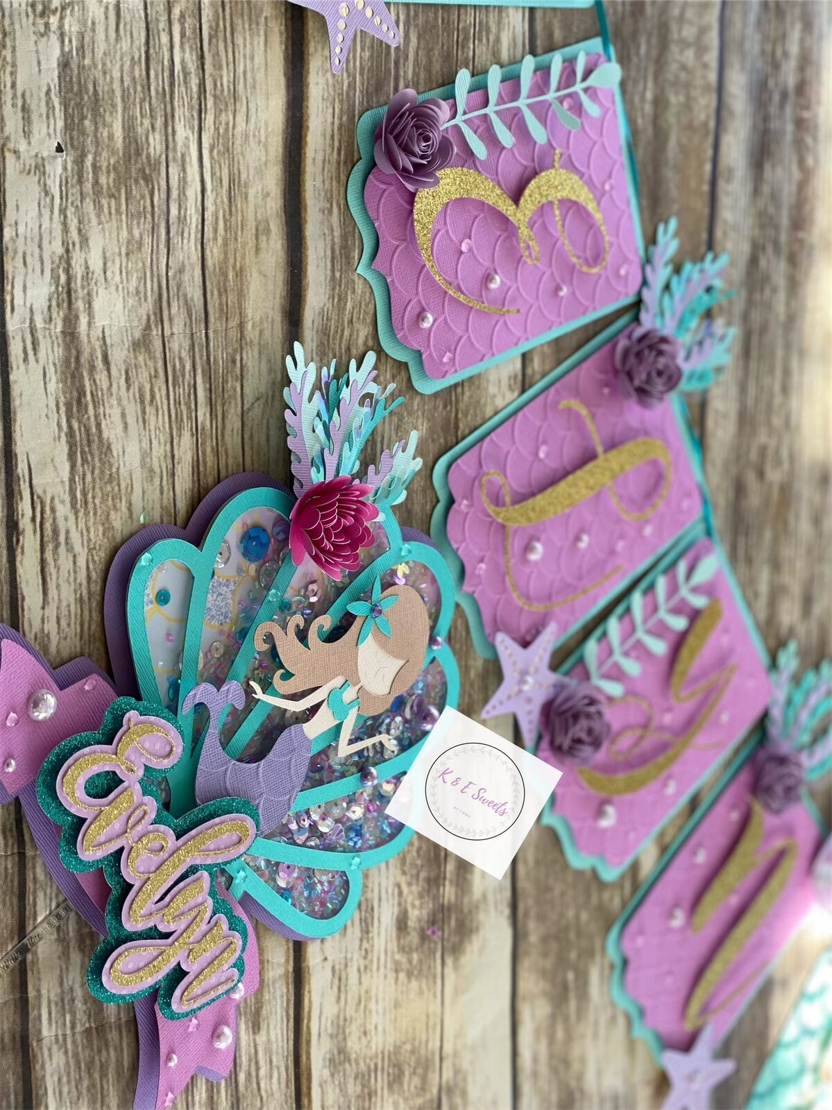 Mermaid Cake Topper Cake Topper Mermaid Topper Purple | Etsy