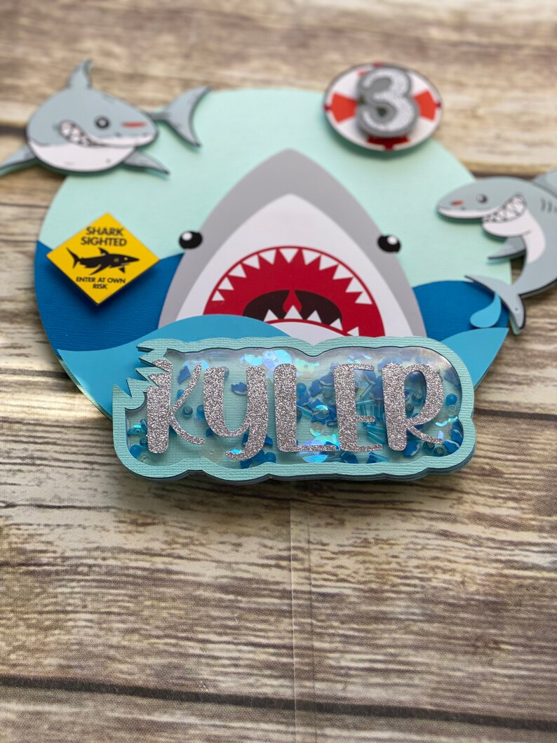Shark Cake Topper Shark Topper Shark Party - Etsy