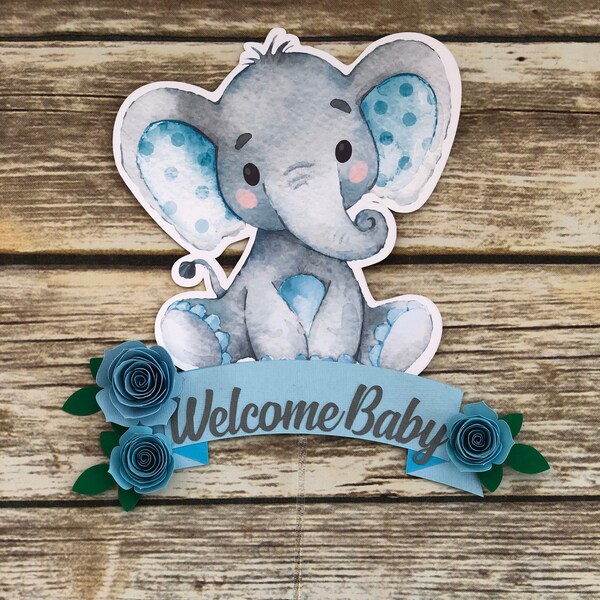 Elephant Cake Topper - Etsy