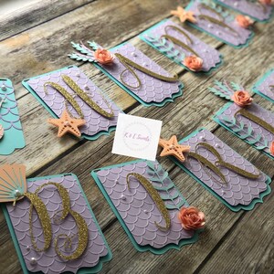 Mermaid Name Banner Mermaid Party Coral Peach Mermaid Banner - Etsy