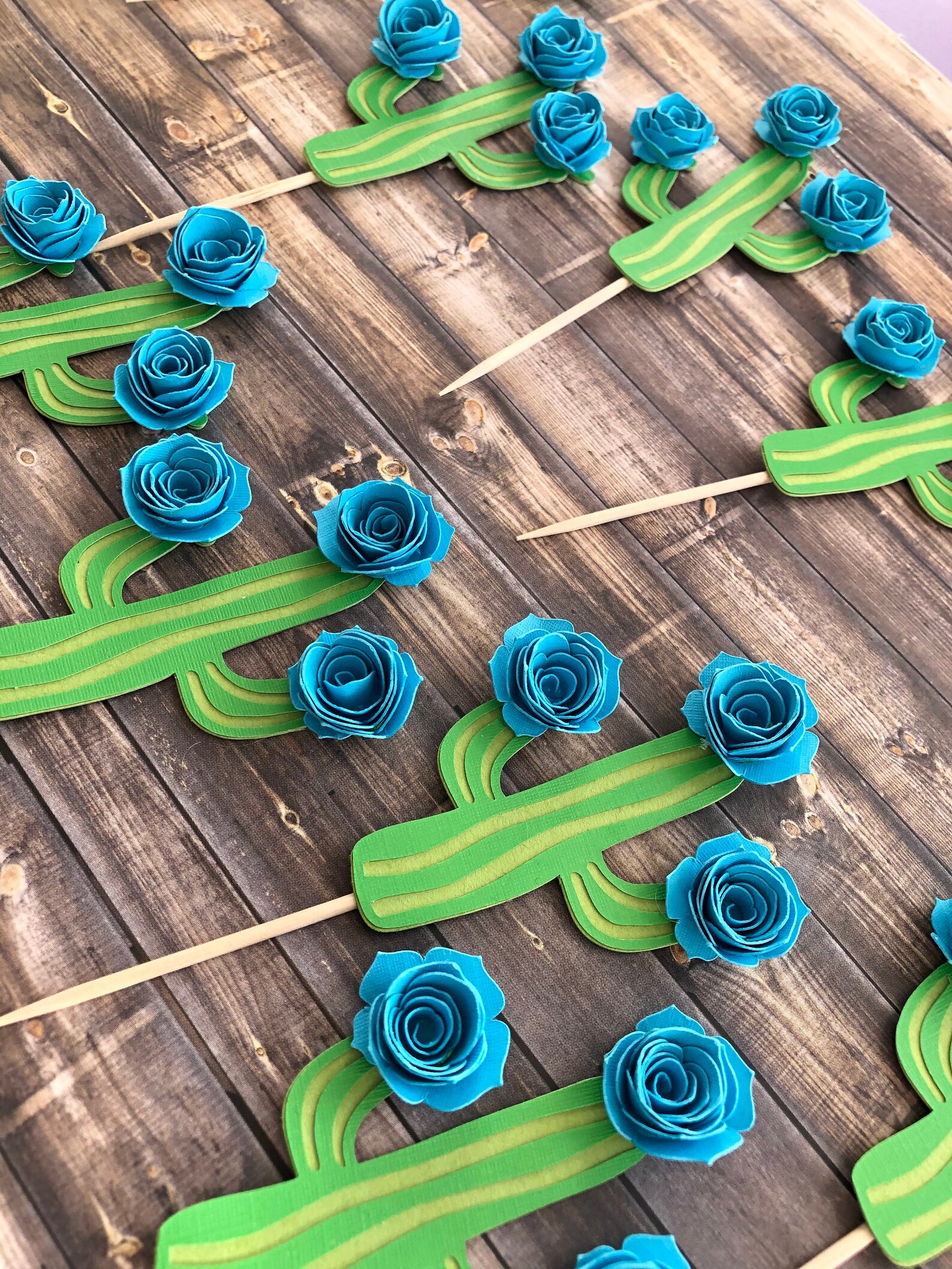 Cactus Toppers Cactus Cupcake Toppers Cactus Cake | Etsy