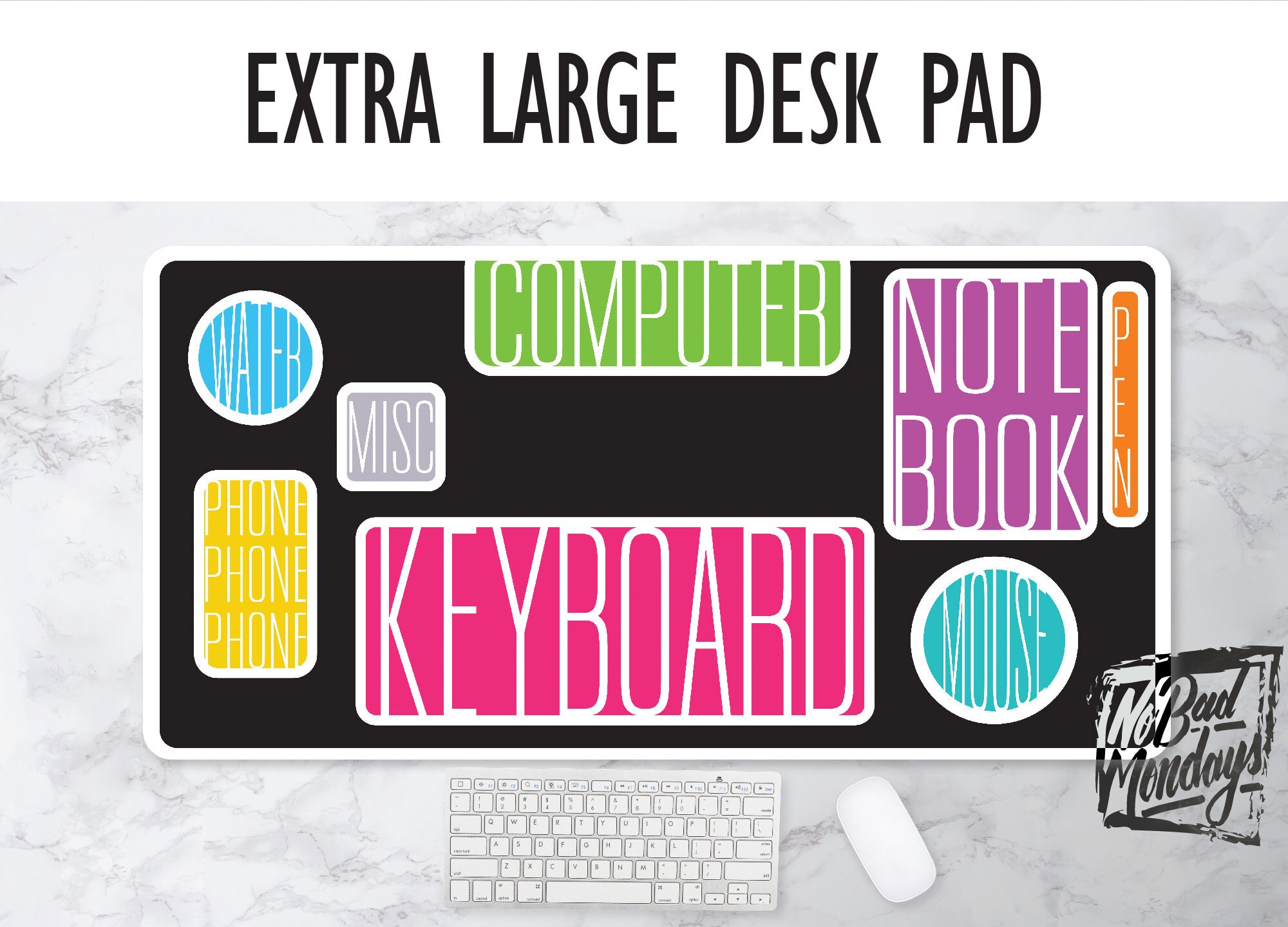 Cartoon Placement Desk Pad - Extra Large Mouse Pad (36x18) - Etsy