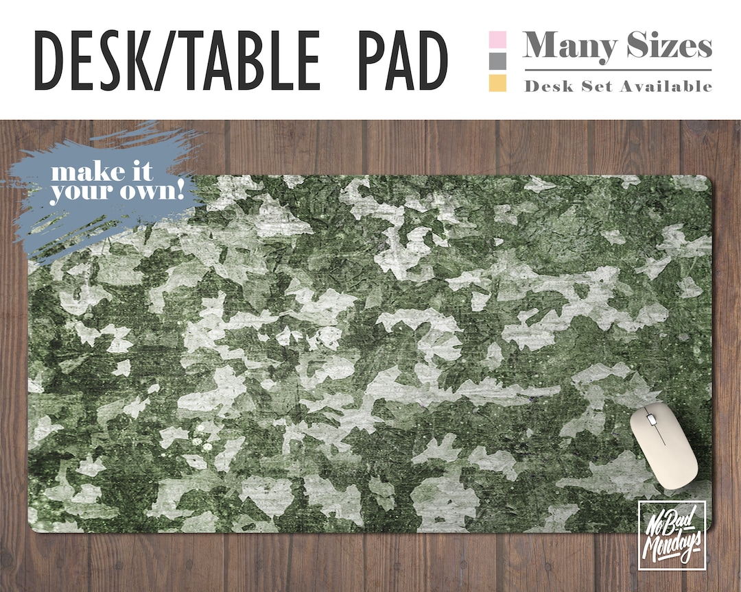 Camouflage, Camo, Hunter Print Desk Mat, Desk Set, Home Office, Office ...