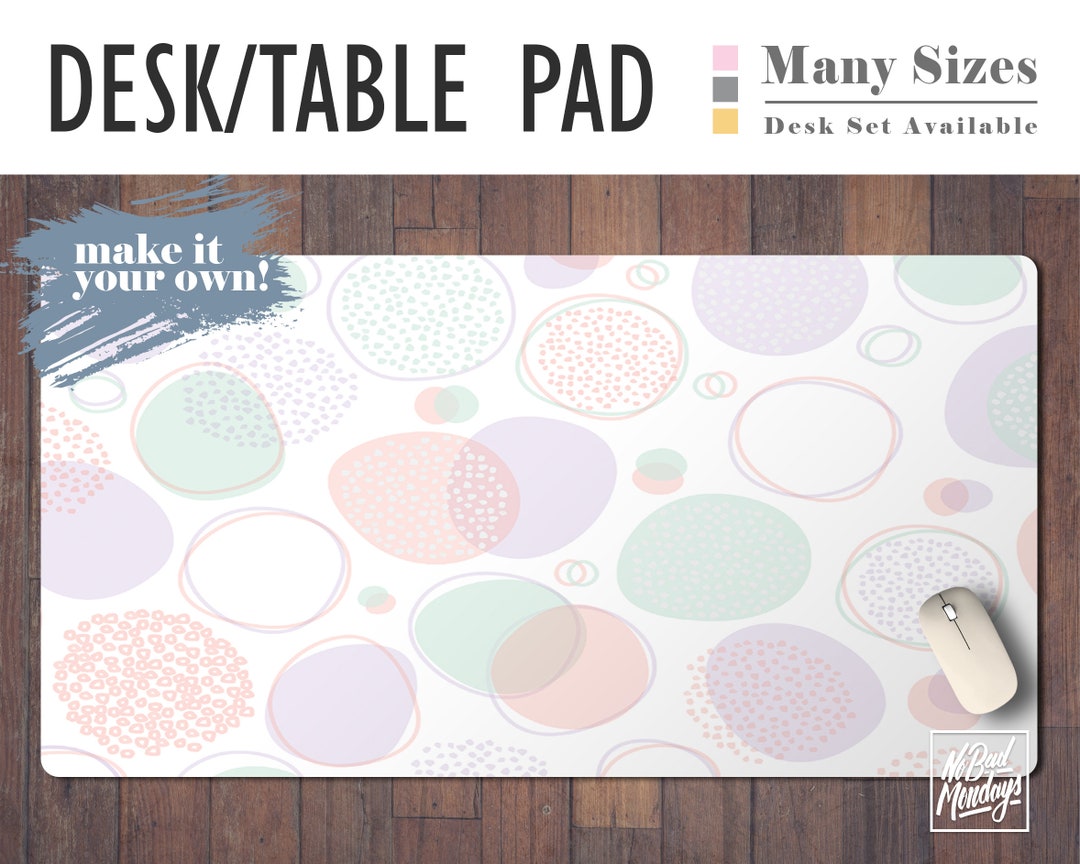 Pastel Bubbles Print Desk Mat, Extended Mouse Pad - Etsy