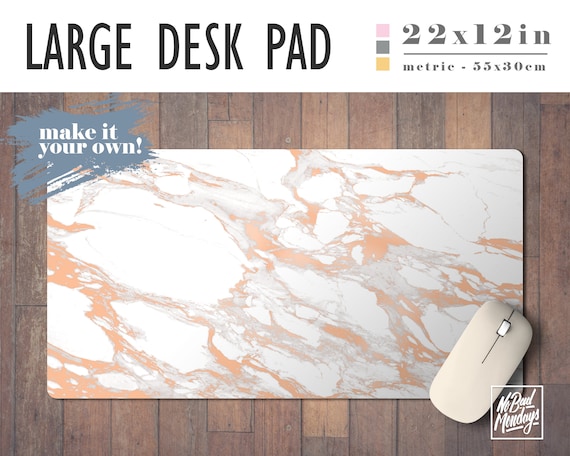 Rose gold marble desk store