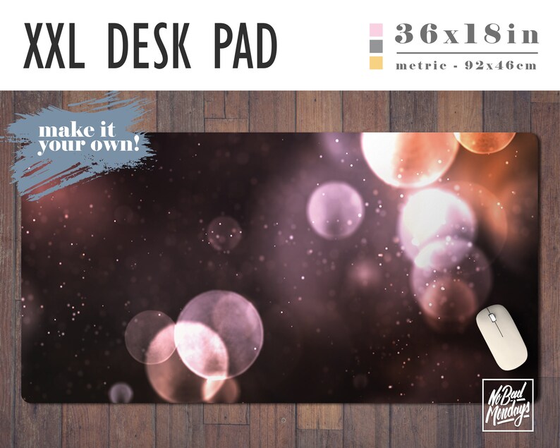 Purple Glow Print Extra Large Desk Pad Desk Mat Office - Etsy