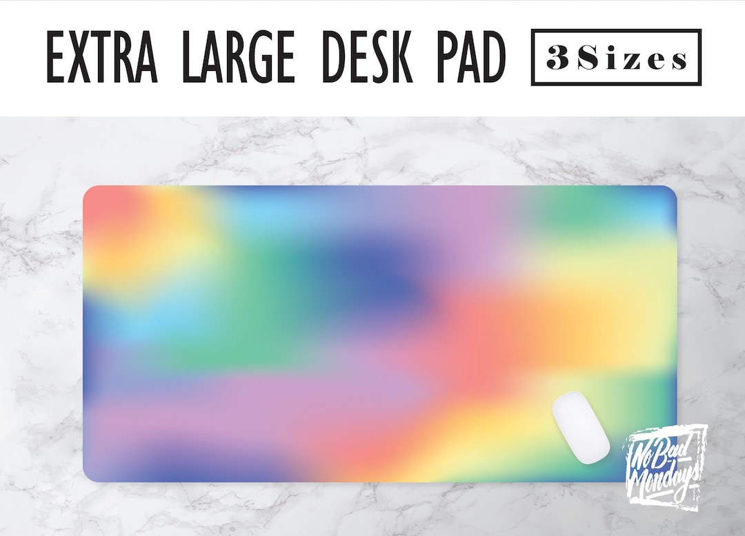 Rainbow Gradient Desk Mat, Aesthetic Workspace Decor, 3 Sizes - Etsy