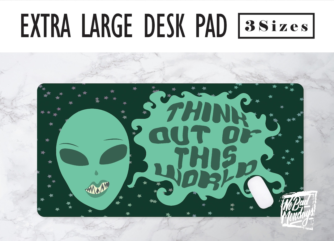 Alien Desk Mat: Trippy Workspace Mouse Pad, Digital Print - Etsy