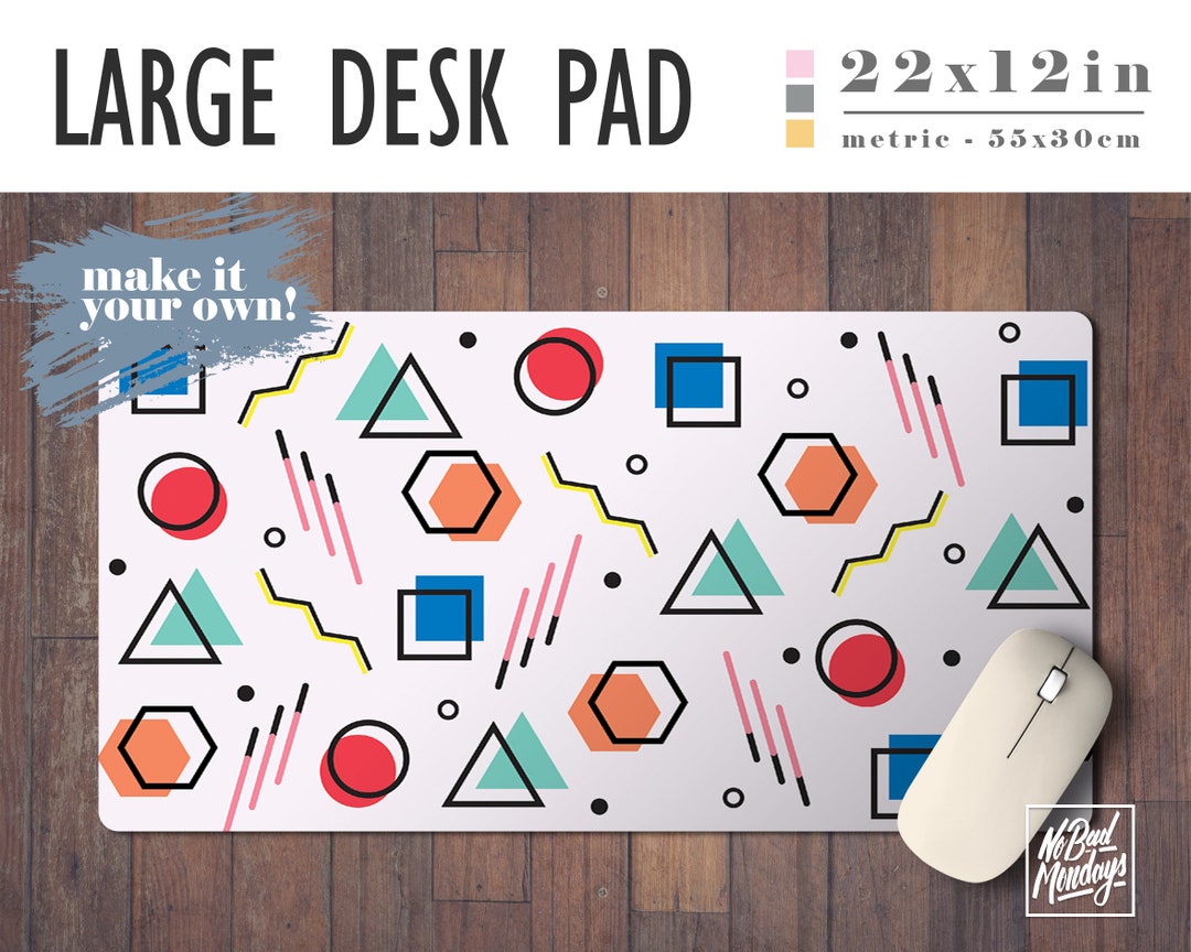 Geometry Party Desk Mat, Modern Workspace Decor - Etsy