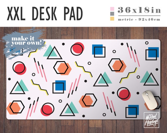 Geometry Party Extra Large Desk Pad 36x18 Extra | Etsy