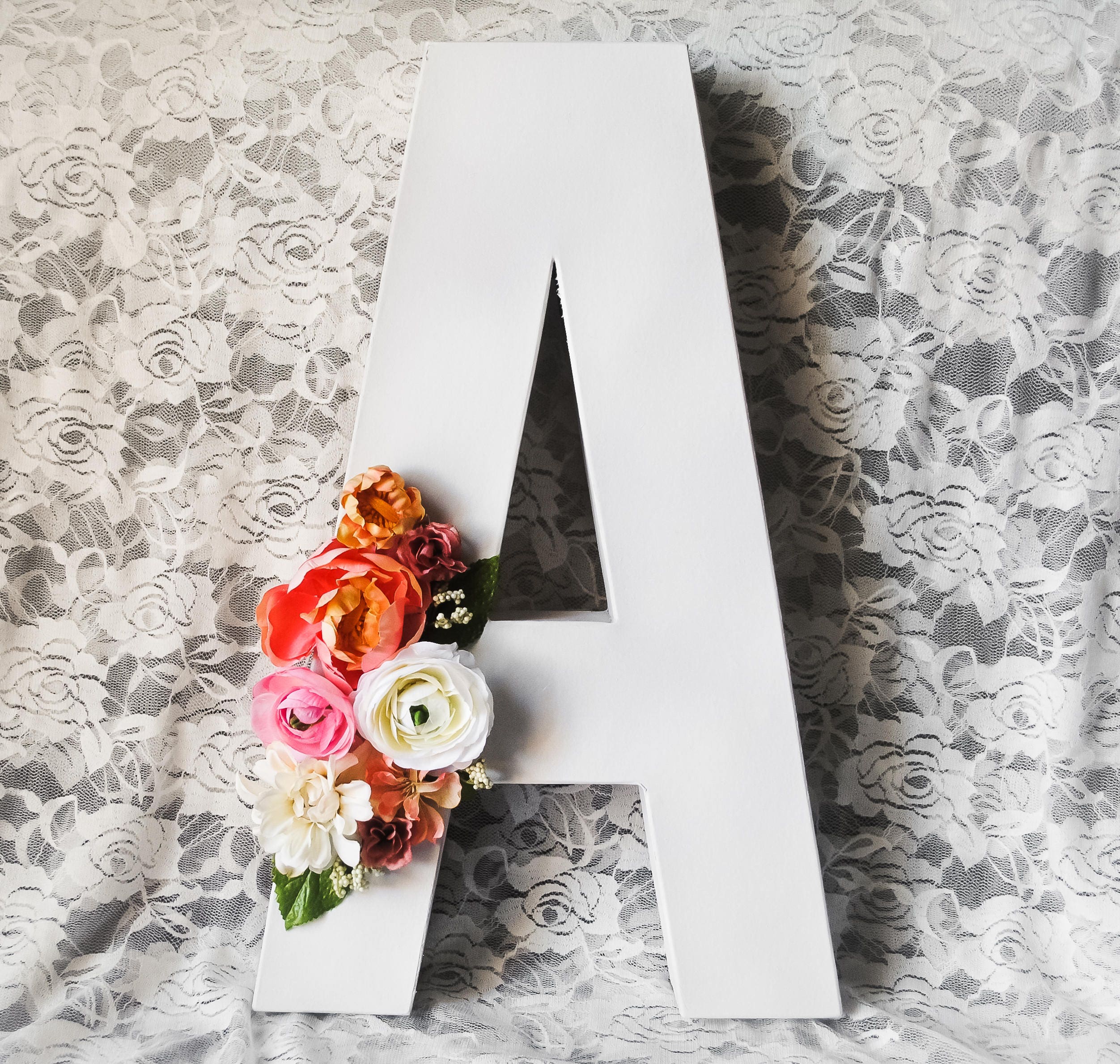 Flower Letter, Simple, Floral Letters, 16 X 10, Large Floral Letter ...