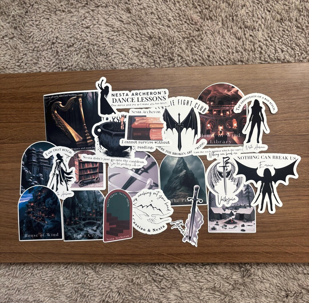 ACOTAR Cute Stickers, ACOTAR Stickers, Cassian Stickers, Nesta and ...