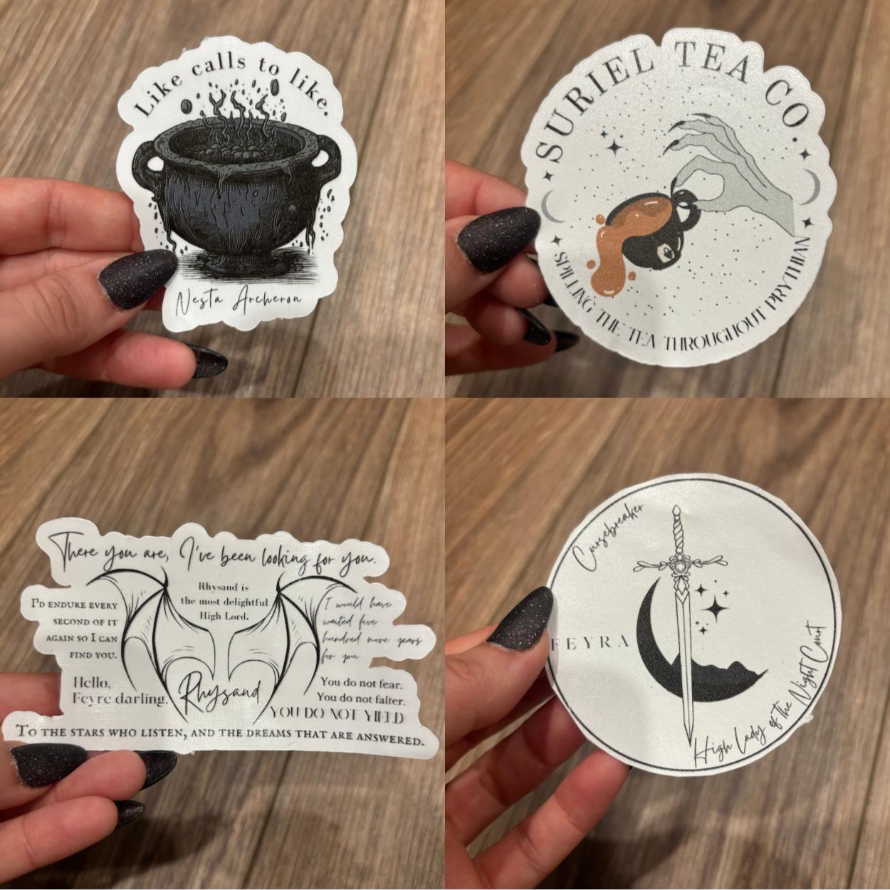 ACOTAR Cute Stickers, Rhysand Stickers, Rhysand and Feyre, A Court of ...