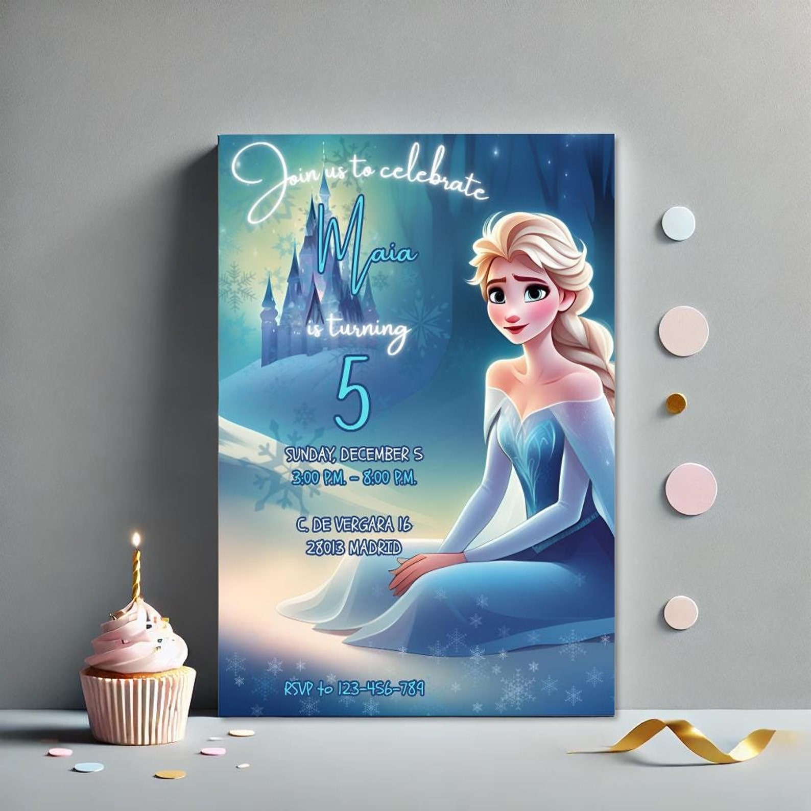 Editable Frozen Birthday Invitation Elsa Frozen Invitation Elsa ...