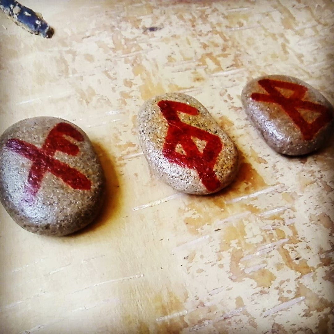 Bind Rune Stone Set Witch Pagan Gemstones Altar Witchcraft - Etsy