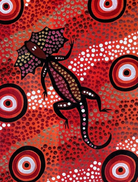 Aboriginal Art Animals Lizard