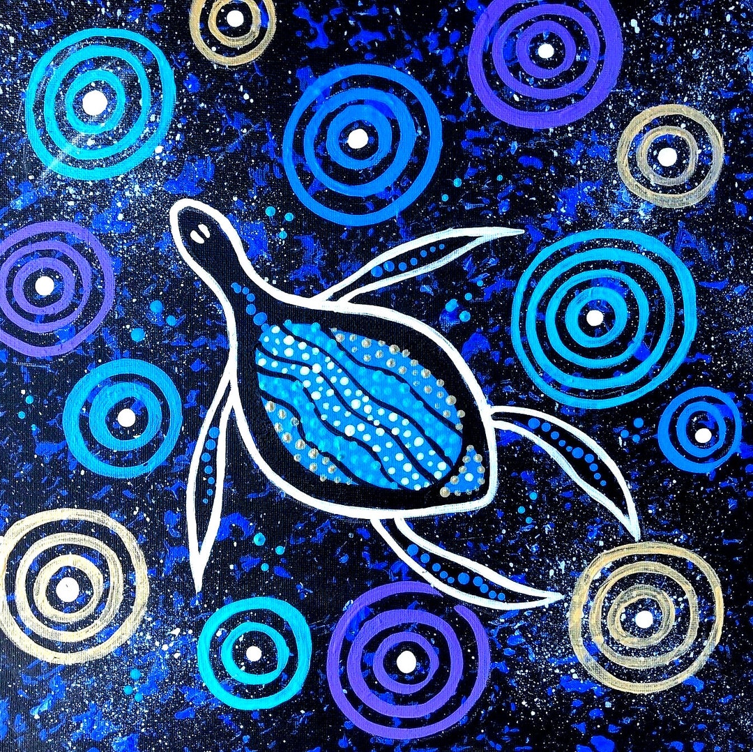 New Aboriginal Turtle Painting Acrylics on Canvas Original Art Signed ...