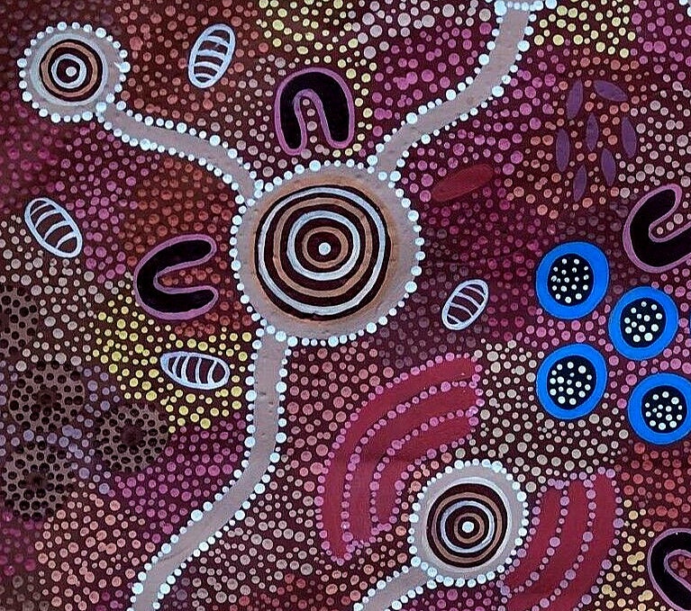 Aboriginal Painting Waterholes Gift Idea Home Decor Signed by Artist ...